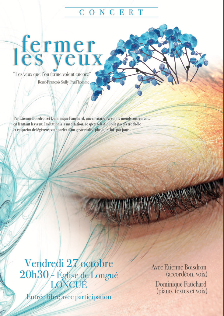 Concert "Fermer les yeux", église de Longué - Diocèse d'Angers
