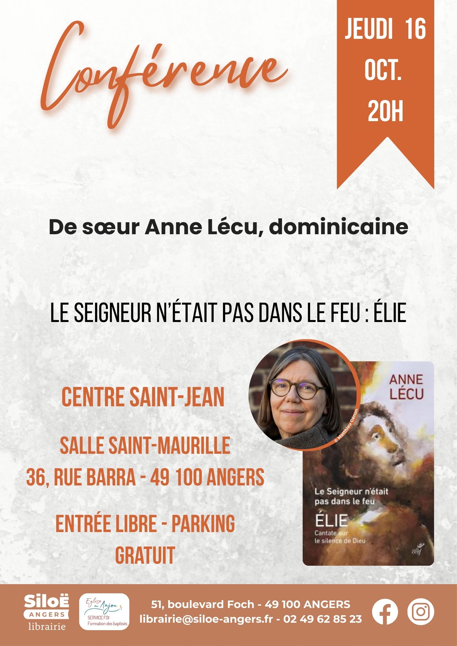 Conférence "le Seigneur n'était pas dans le feu : Elie", par soeur Anne ...